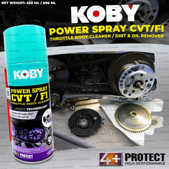 ORIGINAL KOBY POWER SPRAY CVT/FI THROTTLE BODY CLEANER 450ML /600ML ...