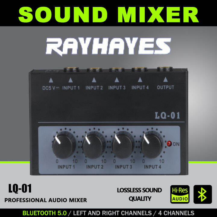 Original Rayhayes LQ-01/02 Professional 4 Channel Mini Audio Mixer ...