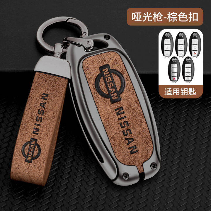Genuine Leather Smart Car Key Remote Fob Case Cover Shell Holder ...
