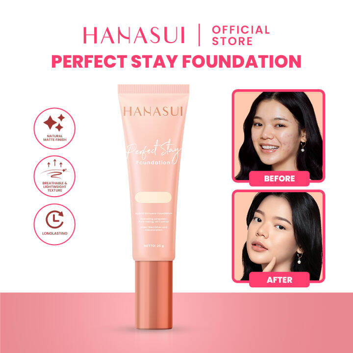 Hanasui Perfect Stay Foundation 25g | Lazada Indonesia