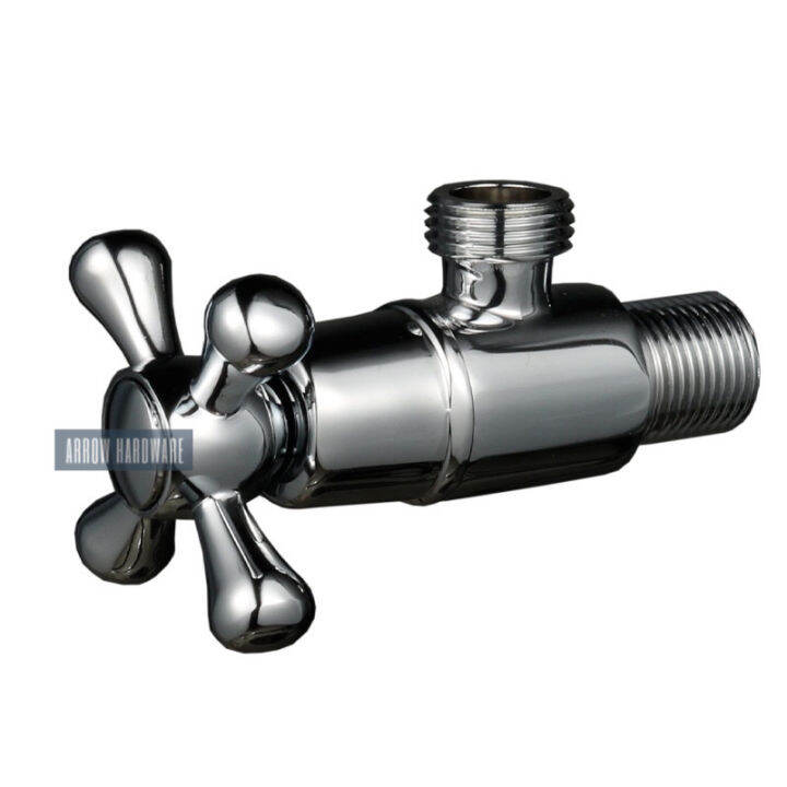 NEXA 1PC Copper Triangle Valve European Style Silver Toilet Water ...