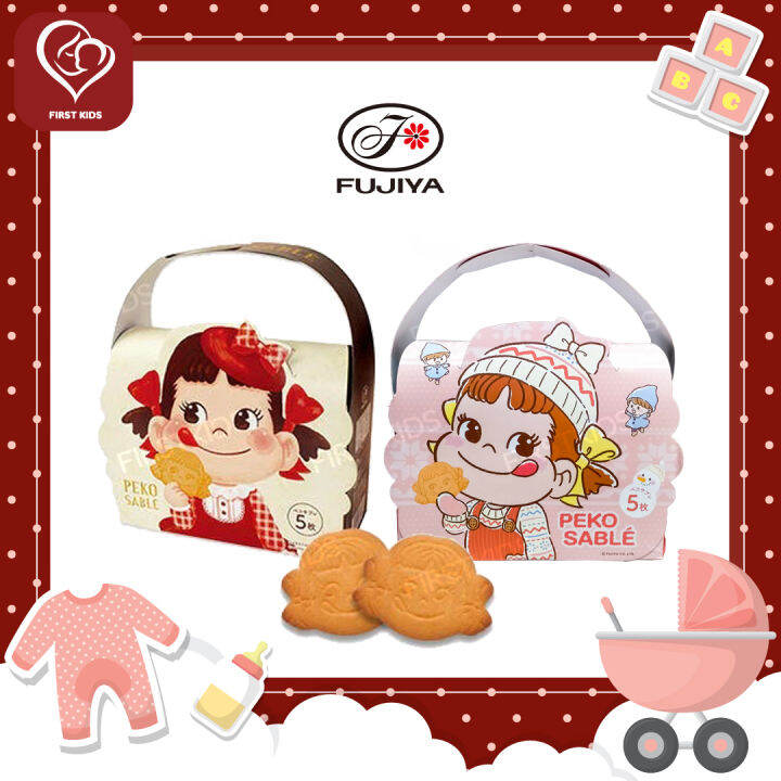 Fujiya Peko Sable Japanese Shortbread 5pcs 125 g คุกกี้ Peko Chan Sable ...