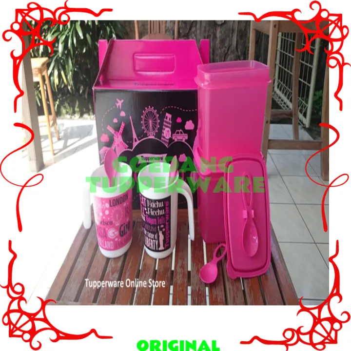 Toples Dapur Tupperware Tempat Gula Teh Kopi Bumbu Dapur Set | Lazada ...