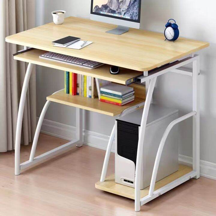 MH Desktop Computer Desk With Keyboard Bracket Modern Study Writing ...
