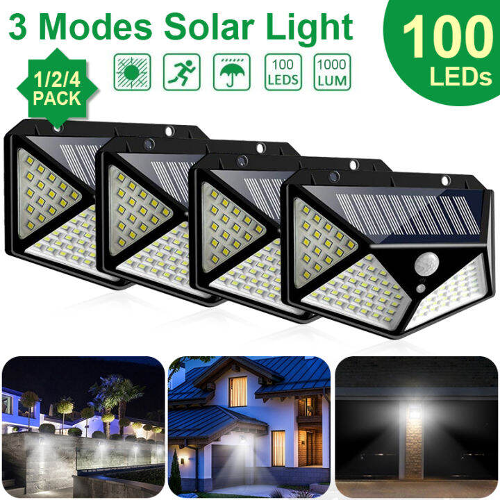 LST 100 LED Solar Lights Outdoor Lighting Wireless Motion Sensor Lights ...