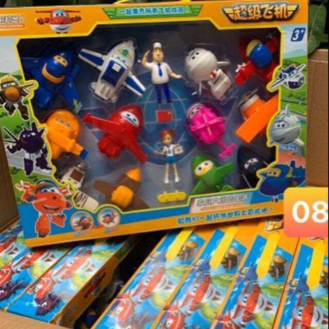 [Freeship Hàng Đẹp] Bộ 14 nhân vật Đội bay Siêu đẳng Super Wings Biến ...