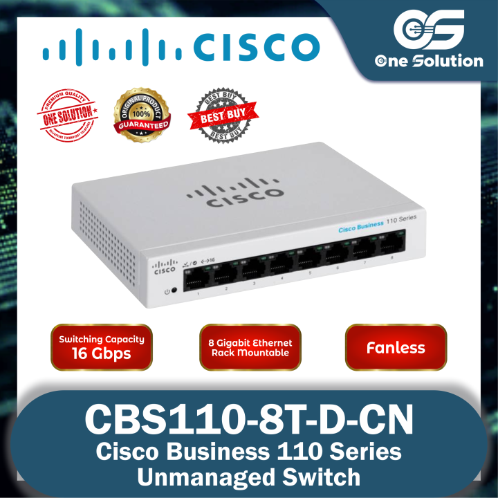 CISCO Business 110 Series CBS110-8T-D-CN Unmanaged Switch CBS110 Unmanaged 8-port GE, Desktop ...