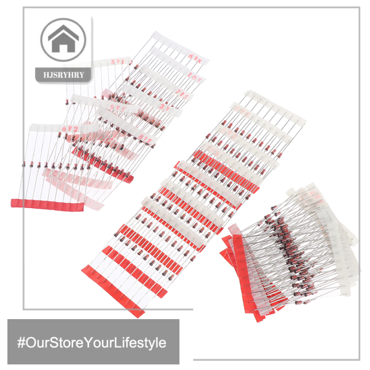 HITN 1W (3V to 33V) 250 Pcs 25 Values 1W Zener Diode Assorted kit ...