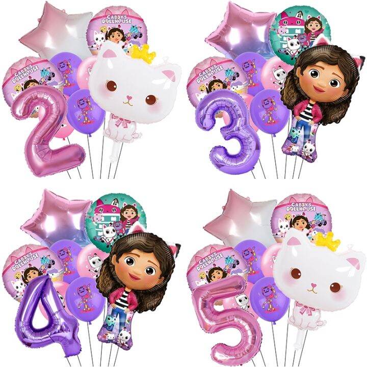[hot Xialkjkjia Hot] Gabby Dollhouse Birthday Party Balloons Gabbys