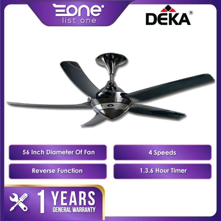 Deka 56" 4 Speeds 5 Blades Ceiling Fan w Remote Control R28 (GM) *R28 ...