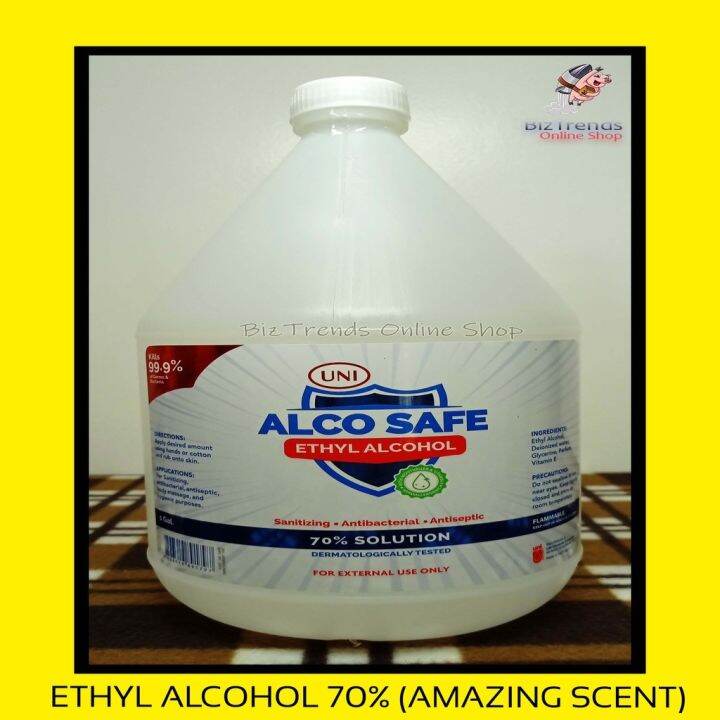BEST SALE!☸♠☋ Alcosafe Ethyl Alcohol 70 1 Gallon | Lazada PH