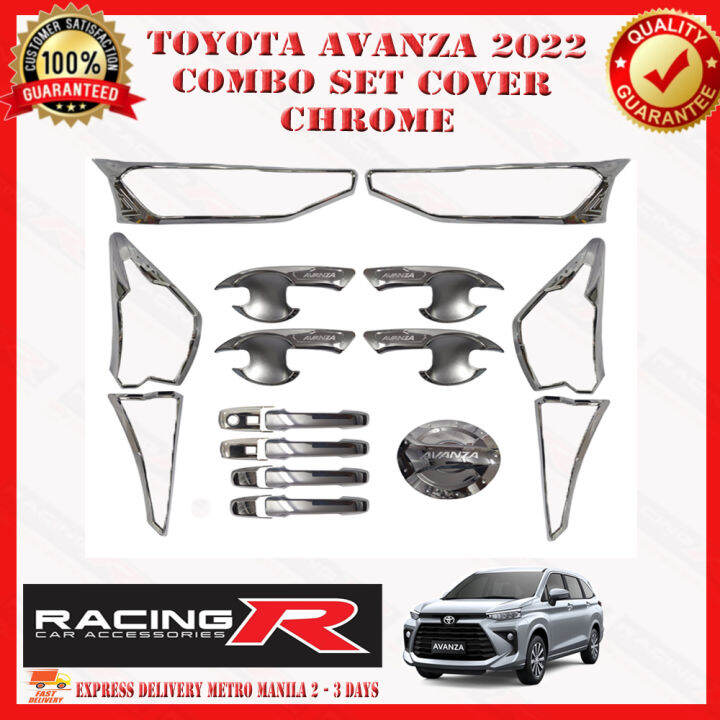 Toyota Avanza 2022 - 2024 Garnish Combo set cover Chrome With or w/out Smart Key 2022 Free TRD ...