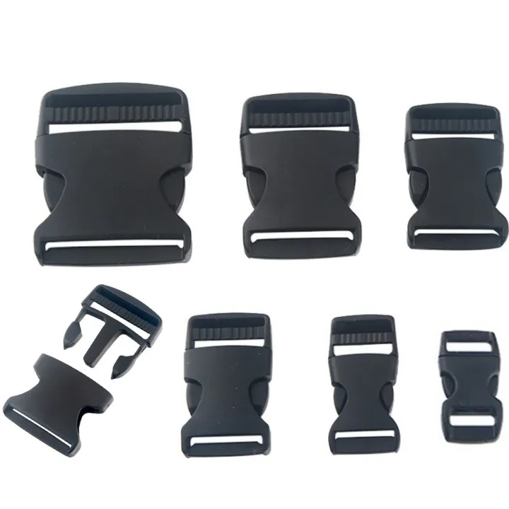 FALIFAP Webbing Bag Strap Adjustable Black Plastic Side Release Clips ...