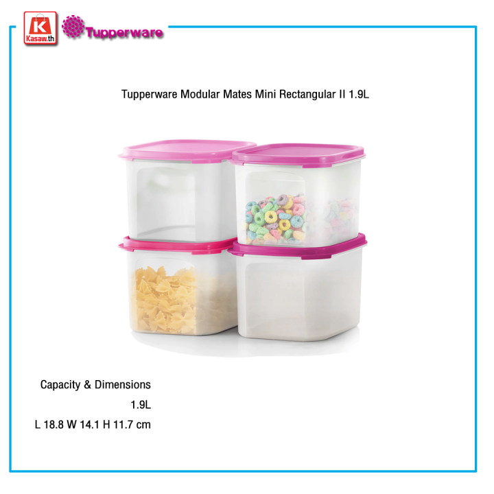 ภาชนะบรรจุอาหาร Tupperware Modular Mates Mini Rectangular II 1.9L ราคา ...