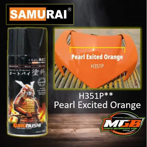 H351P** PEARL EXCITED ORANGE / Samurai Spray Paint 400ml. | Lazada PH