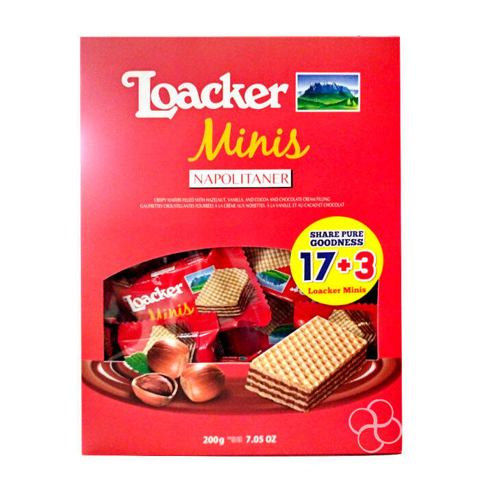 Loacker Minis Napolitaner Wafer 200g 17+3s | Lazada PH
