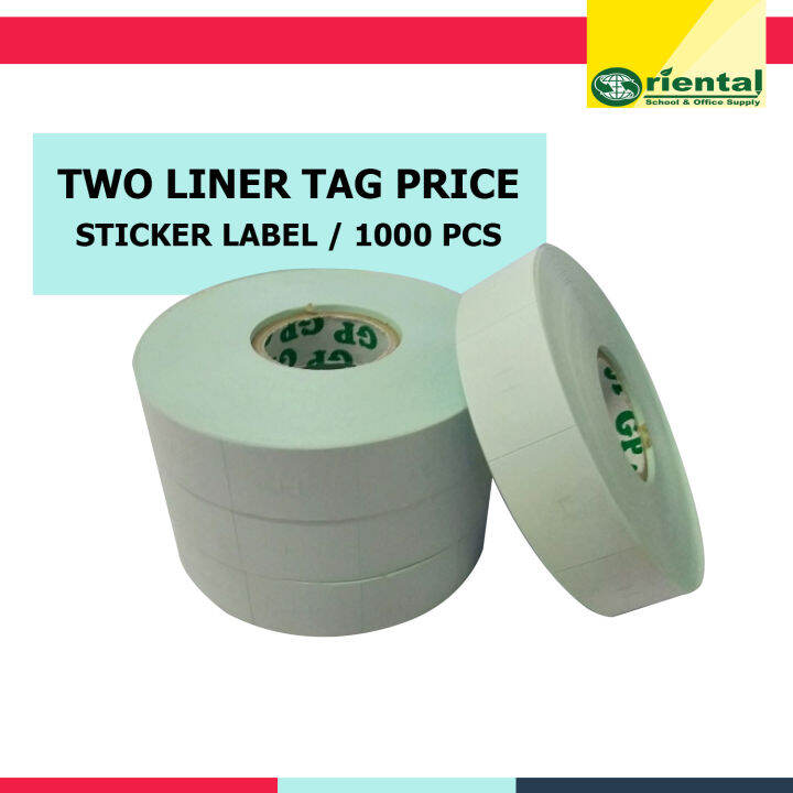 Two Liner Tag Price Sticker Label / Sold per ROLL / 1,000 pcs. sticker ...