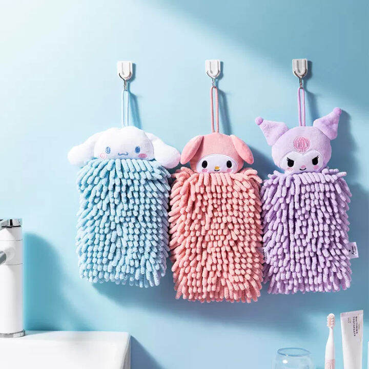 MINISO MINISO Sanrio Kuromi Chenille Towel Bathroom Kitchen Hand Towel ...