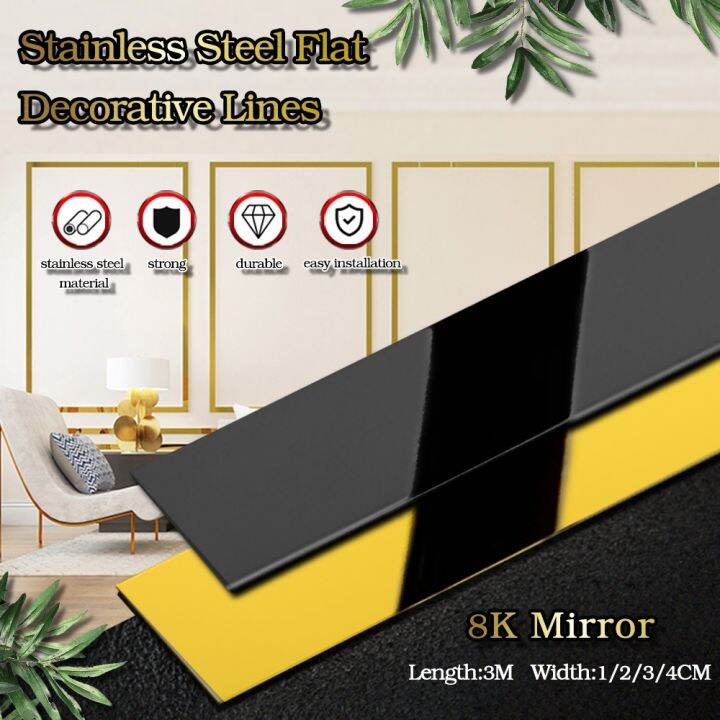 Flat Decorative Lines Wall Sticker Titanium Gold Background Wall ...