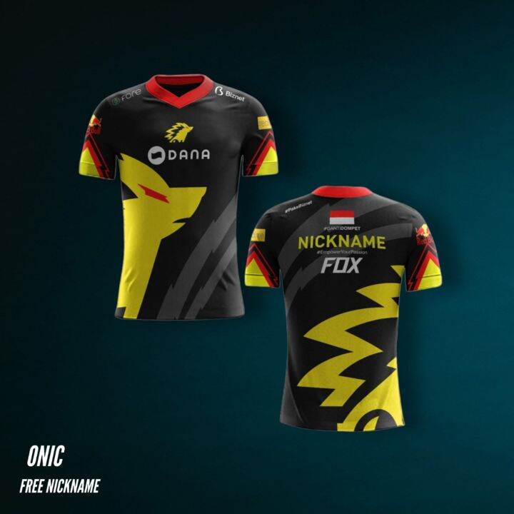 JERSEY ONIC ESPORT GAMING FREE NICKNAME DAN CUSTOM DESAIN | Lazada ...