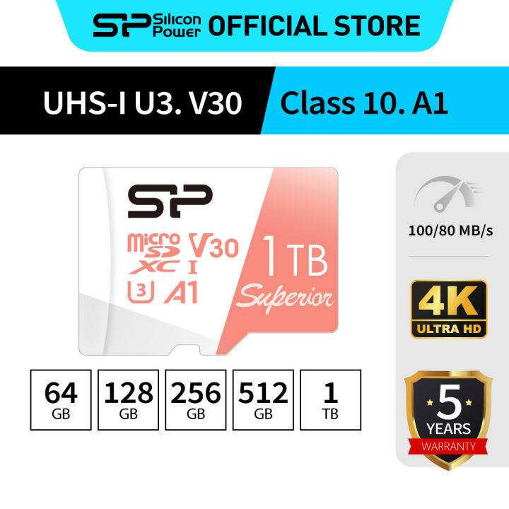 Silicon Power High Speed Memory Card รุ่น Superior A1 microSDXC UHS-I ...