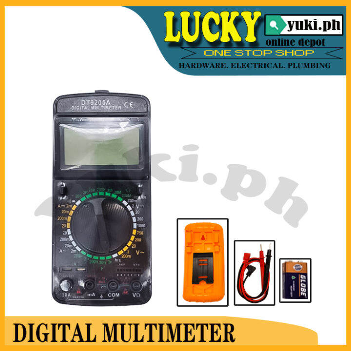 DT9205M DIGITAL MULTIMETER WITH RUBBER AND STAND ( TESTER ) | Lazada PH