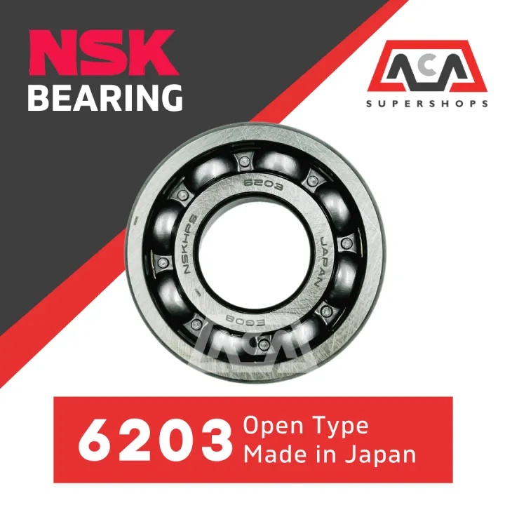 NSK ORIGINAL JAPAN BEARING 6203 OPEN TYPE / CLOSE TYPE (DOUBLE SEALED ...