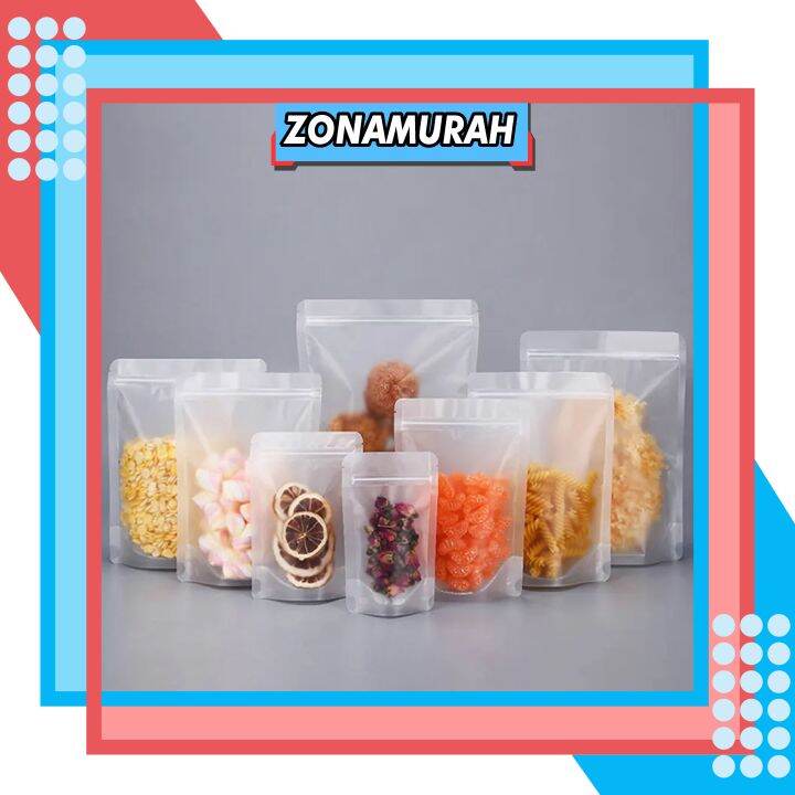 ZM Plastik Standing Pouch Bening Buram Ziplock / Zipper Bag / Kemasan ...