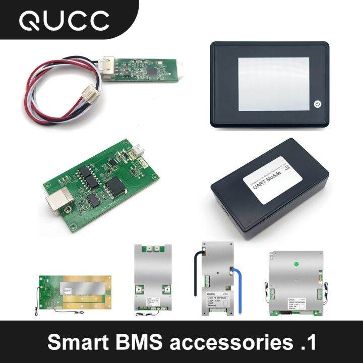 Qucc 3S-24S BMS Accessories Bluetooth Module RS485 UART LCD Display ...
