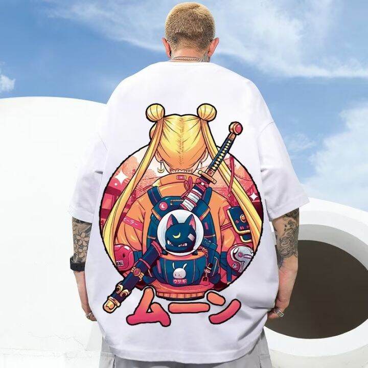 (S-8XL) 2022ใหม่แห่งชาติน้ำพิมพ์แขนสั้นแฟชั่นผู้ชายและผู้หญิงอะนิเมะถนนร็อคน้ำแบรนด์เสื้อยืดขนาด ...