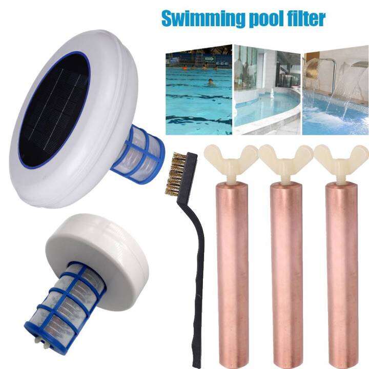 Solar Pool-Ionizer Copper Silver Ion Swimming Pool Purifier Kills-Algae ...