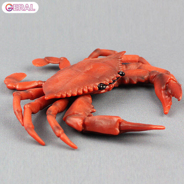 Geral จำลอง Red Blue Crab ของเล่นสัตว์ทะเลที่สมจริงรุ่นของเล่นเด็ก ...