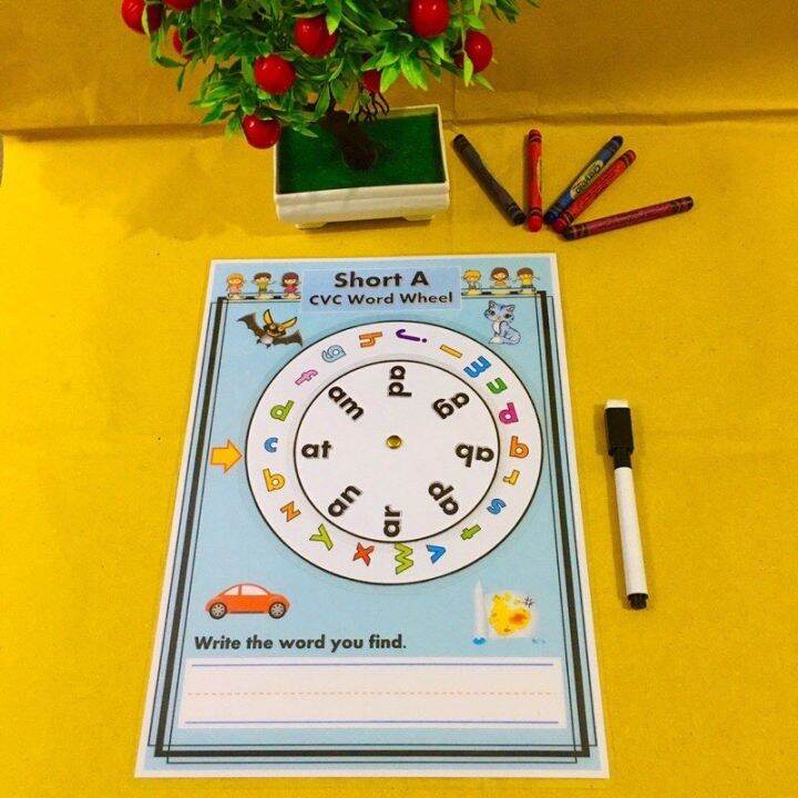 Short "A" CVC Word Wheel with FREE Dry erase Marker | Lazada PH