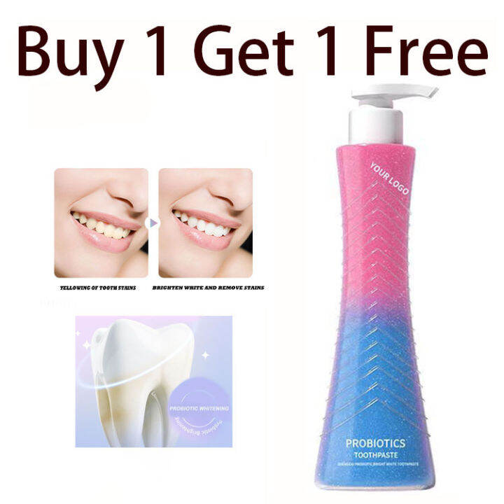 Probiotic Toothpaste Mint Peach Fragrance Bright White Fresh Breath ...