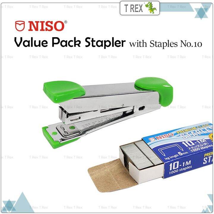 Niso Value Pack Stapler & Refill Set No.10 / School Office Stapler ...