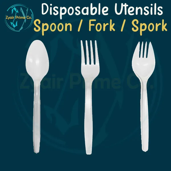 Spoon, Fork, Spork - Disposable Plastic Utensils 25pcs | Lazada PH