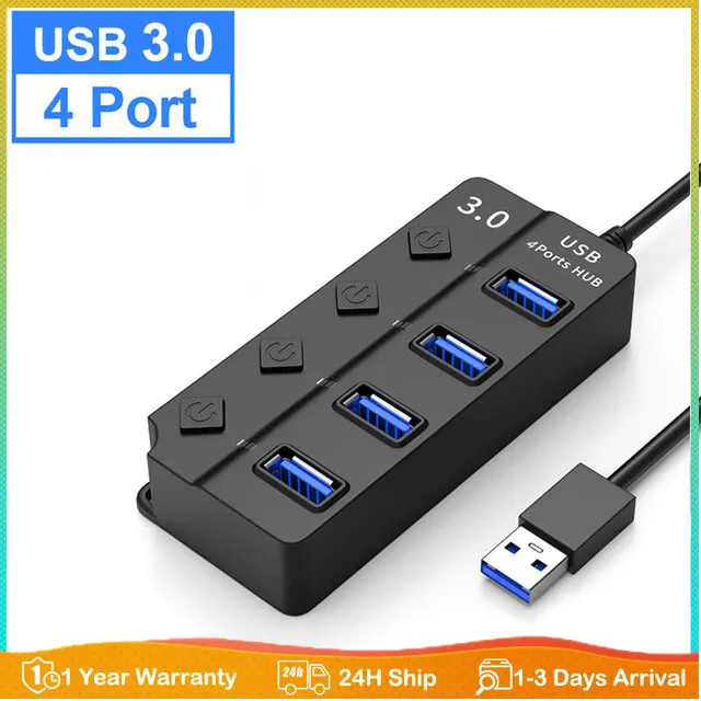 ONLY USB Hub USB Port Extension 4/7 Ports USB Hub For Laptop 3.0 High ...