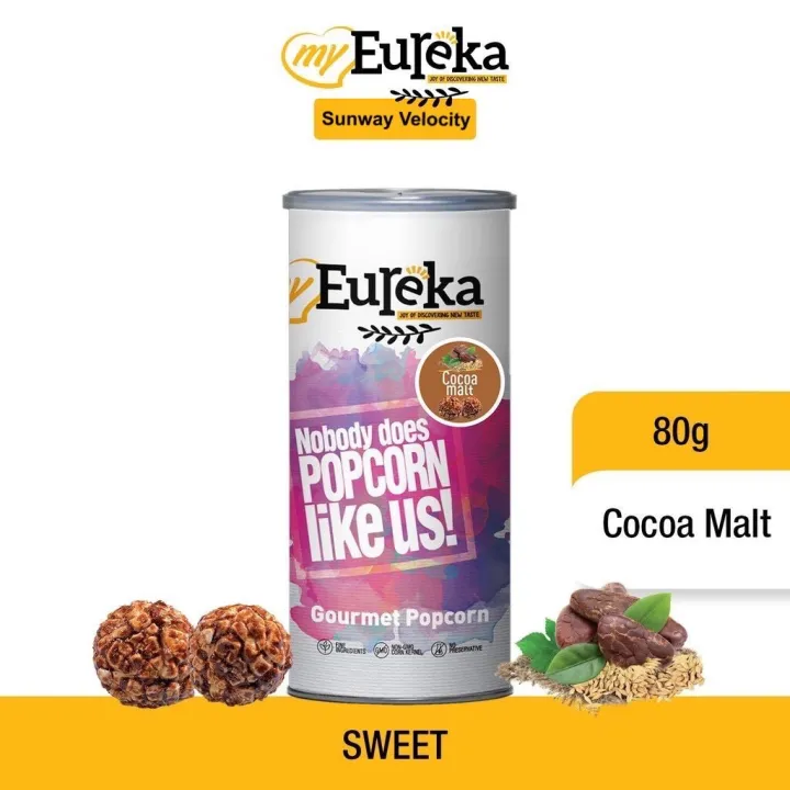 Eureka Cocoa Malt Popcorn Paper Can 90g | Lazada