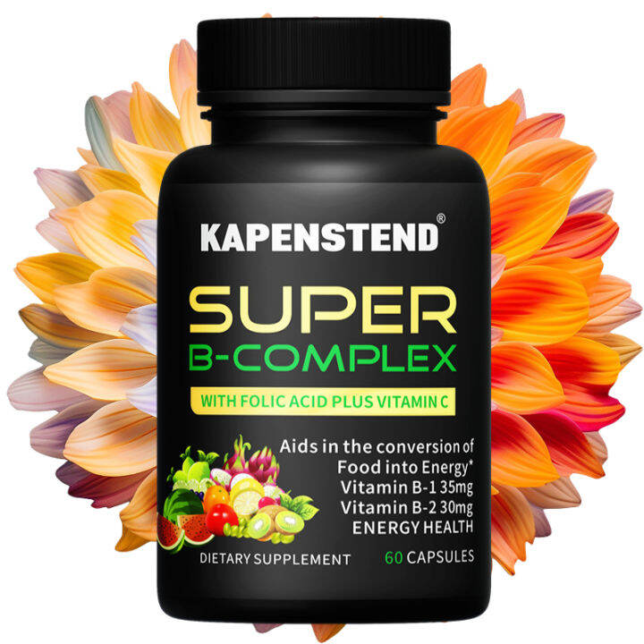 Super B Complex Vitamins - Support Healthy Energy Metabolism - Heart ...