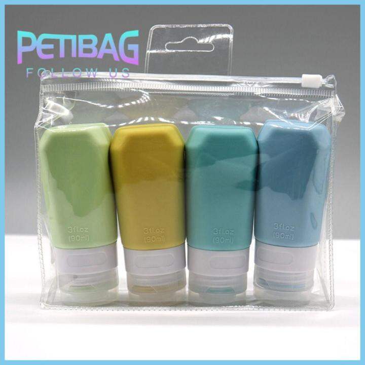 PETIBAG Silicone Square Dispensing Vials Storage Cosmetic Dispensing ...