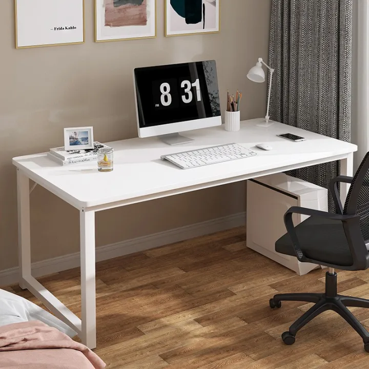 ☃ White 120x60cm Computer Table office desk Home student Furniture Wood ...