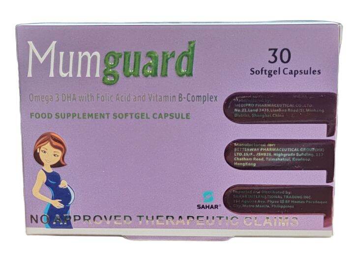 Mumguard Omega 3 DHA with Folic Acid and Vitamin B-Complex FOOD ...