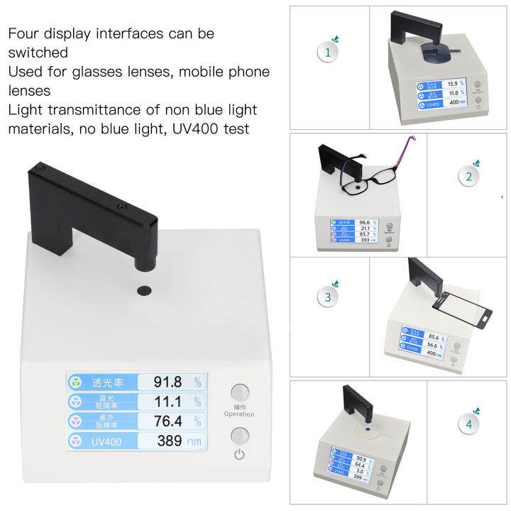 Spectrum Transmission Meter 4 Display Interfaces Vis Spectrophotometer ...