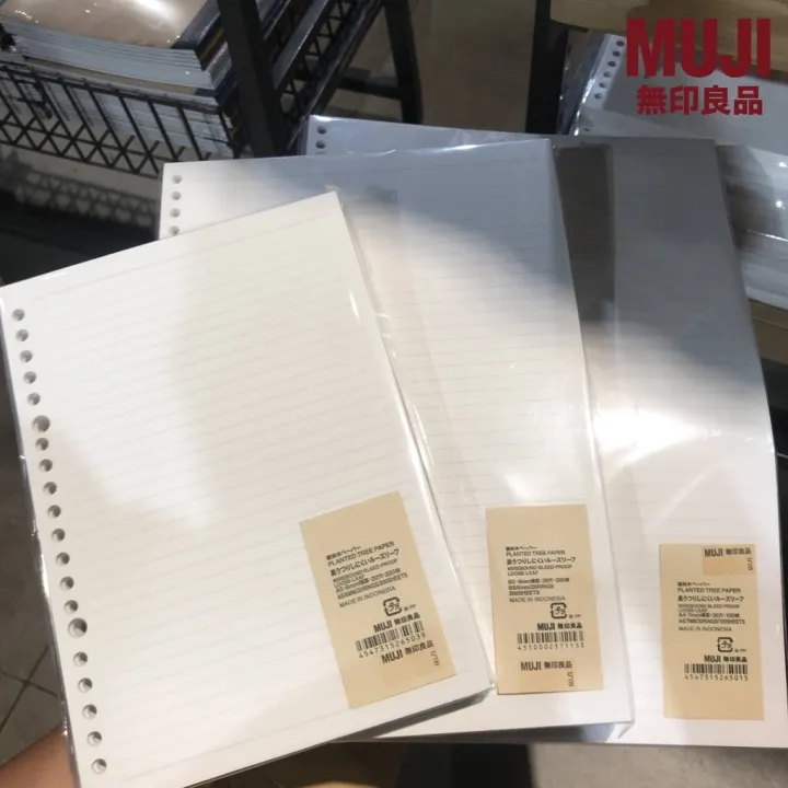 MUJI (มูจิ) กระดาษโน๊ตรีฟิล มีเส้น A4 A5 B5 | Lazada.co.th