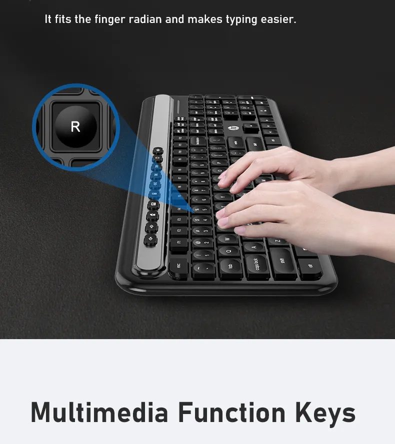HP CS500 (беспроводной) Комплект клавиатуры и мыши, низкопрофильные ...