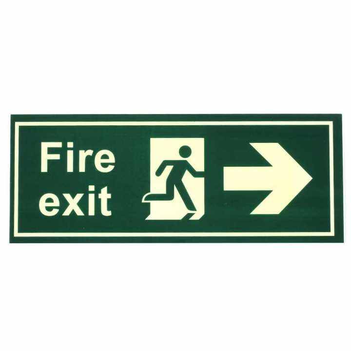 Fire Safety Exit Sign Warning Guidance Signage Luminous for Stairway ...