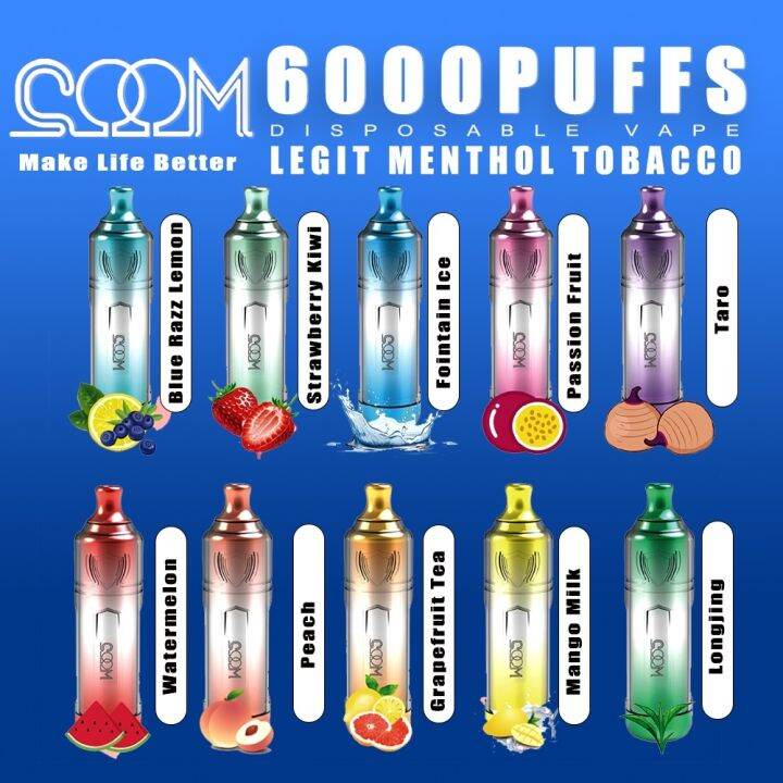 PUFFS Disposable Vape Up To 6000 Puffs Rechargeable Legit 3 SALT NIC ...