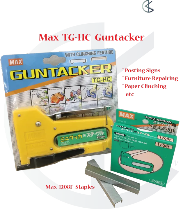 MAX TG-HC Guntacker Stapler / 1208F Staples Heavy Duty | Lazada