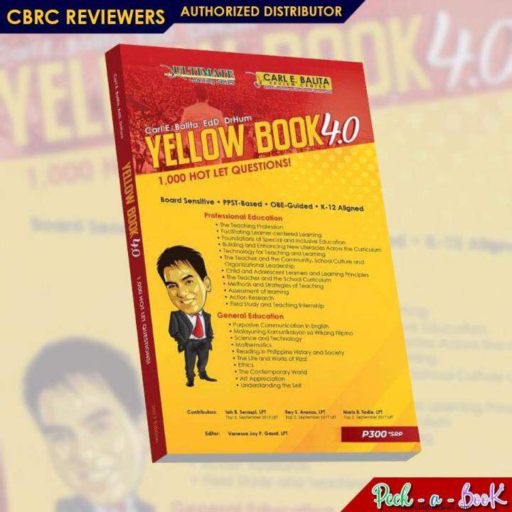 【READY STOCK】 CBRC LET Reviewer Yellow Book 4.0 (2023 edition) | Lazada PH