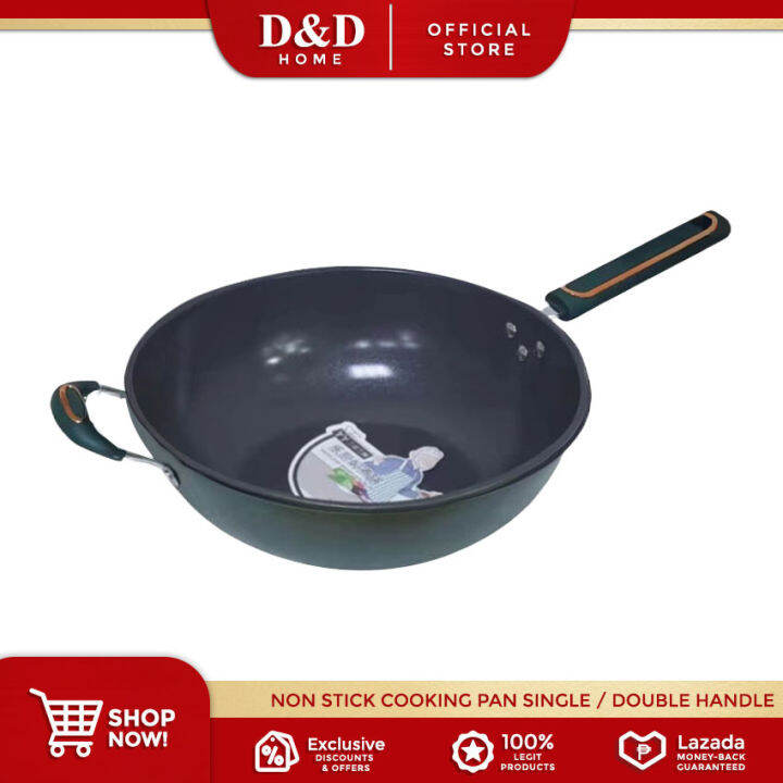 D&D Home | 1pc 32cm Double Handle Cooking Pan ( Dark Green ) | Lazada PH